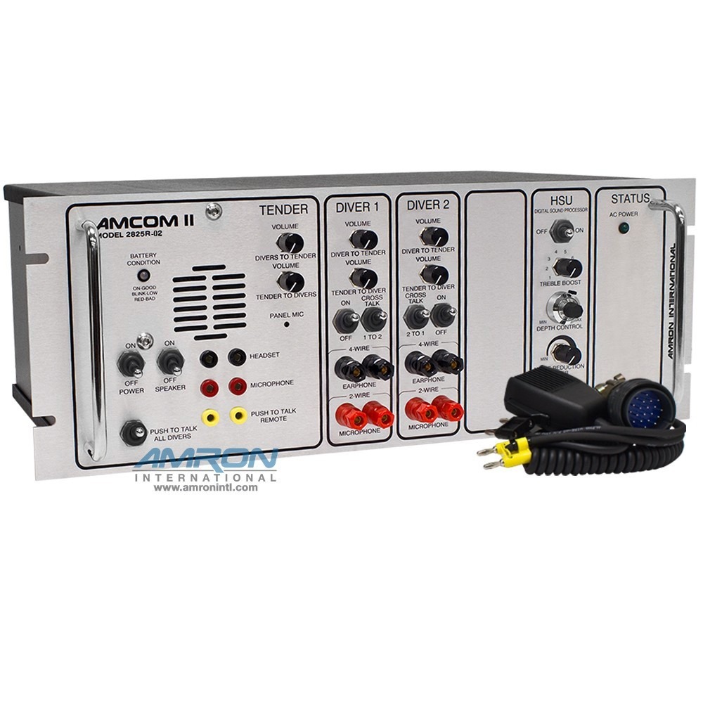 AMCOM II 2825R-02 Two-Diver Rack Mount Communicator with DSP3 Helium ...